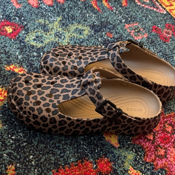 CROCS | Shoes | Crocs Leopard Slippers | Poshmark